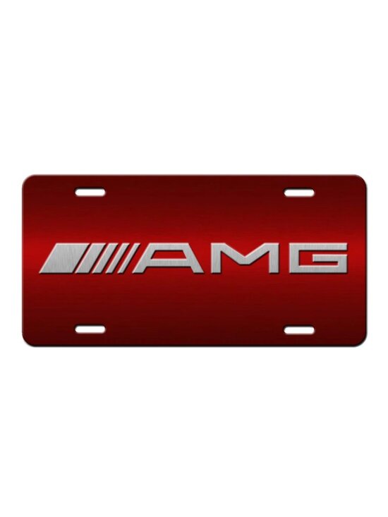 Accents | Mercedesbenz Amg Metal Vanity Aluminum License Plate Tag New ...